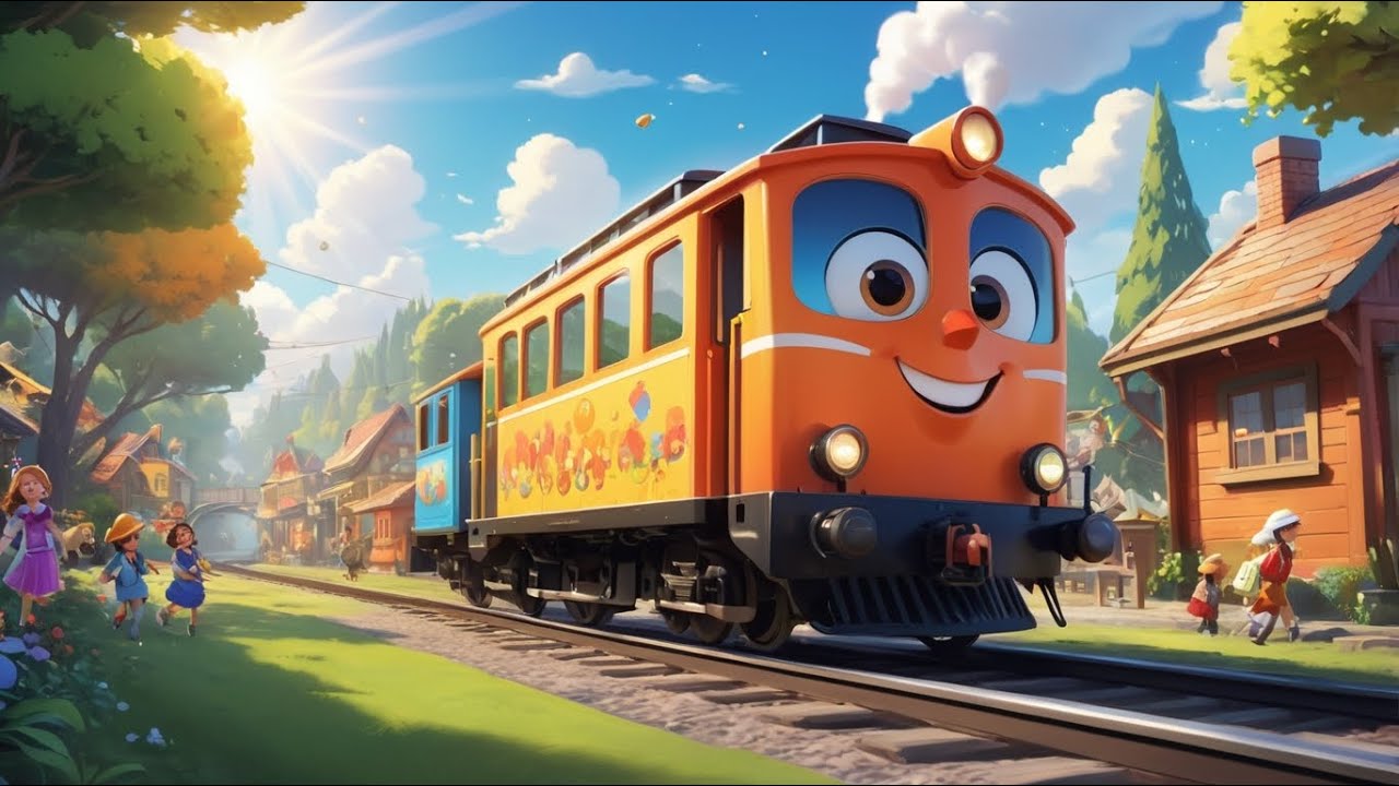 "Train Song for Toddlers 🚂 | All Aboard! Catchy Rhymes & Cartoon Fun ...