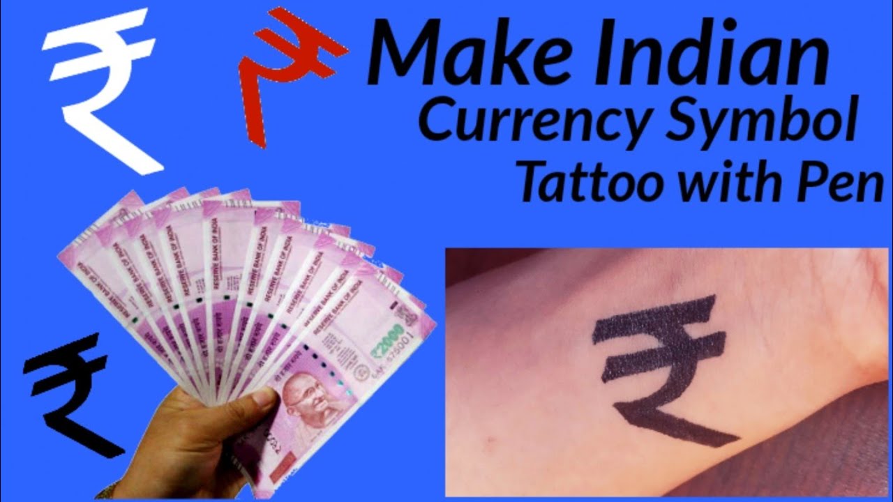 Rupee Symbol Tattoos 1 Rupees Coin Tattoo#viral #viralreels