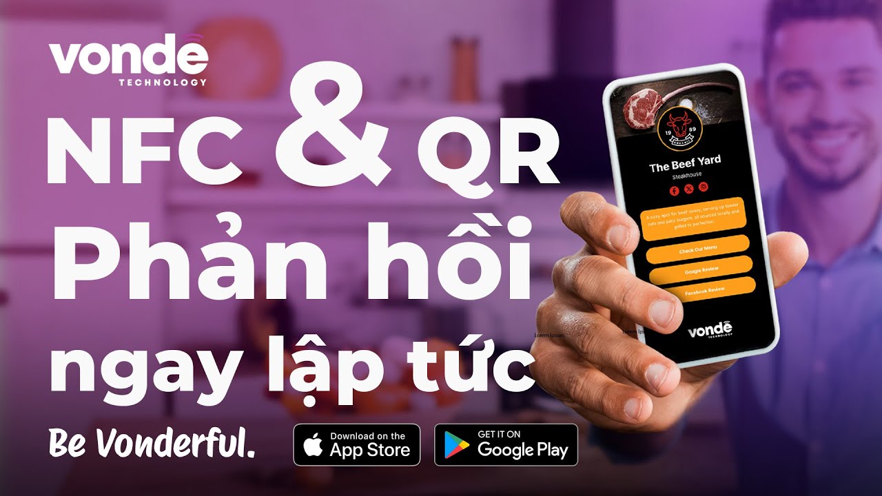 Vonde Pro App | Nhận phản hồi khách hàng ngay lập tức với đánh giá NFC ...
