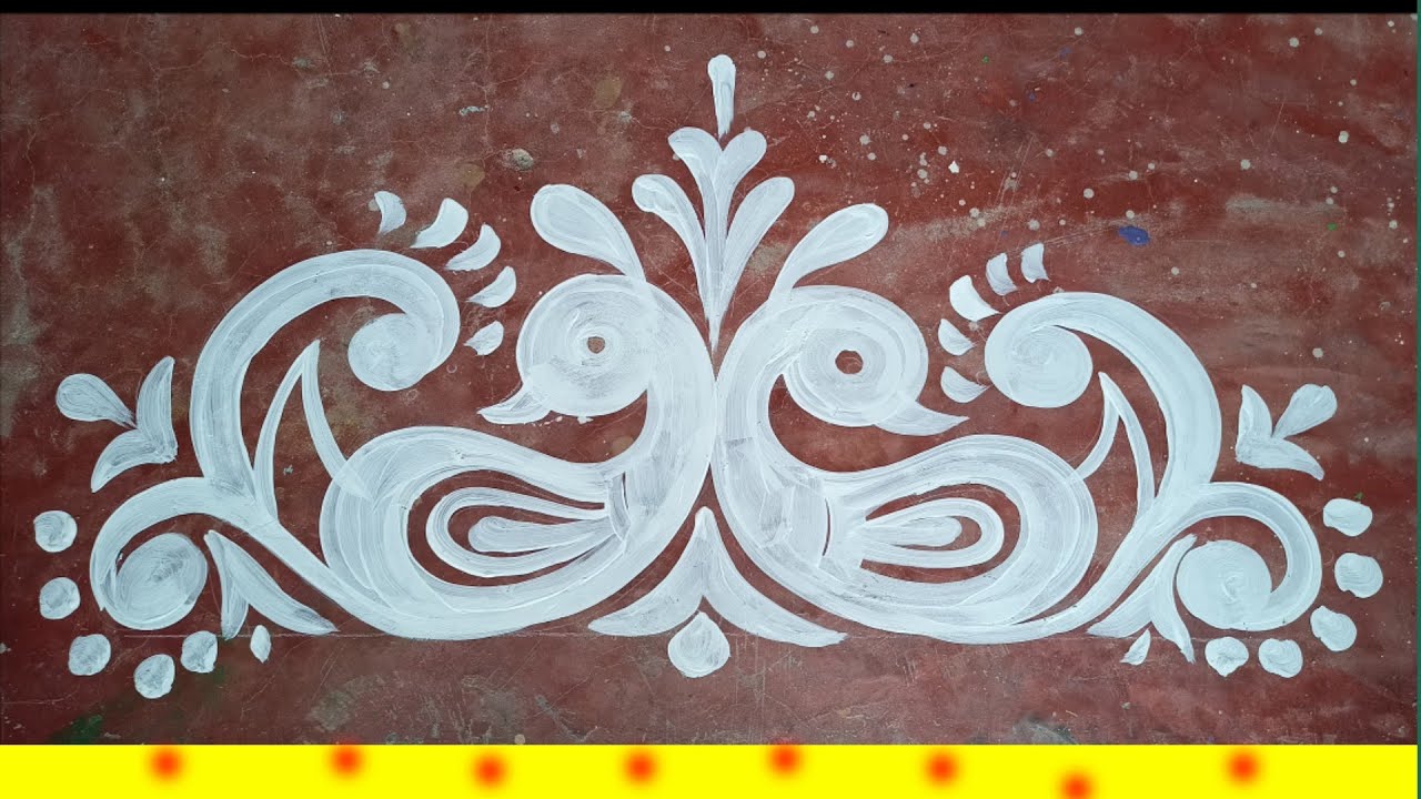 simple door alpona design//easy and simple alpona design - YouTube