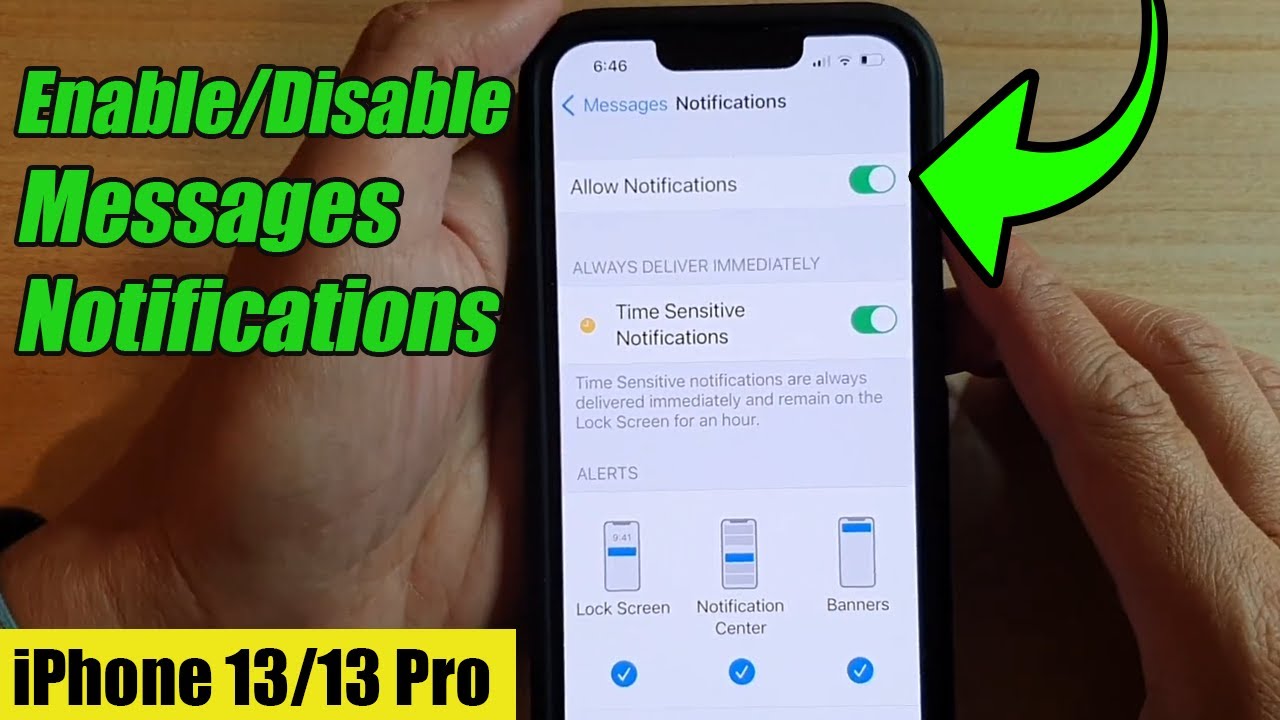 iPhone 13/13 Pro: How to Enable/Disable Messages Notifications - YouTube