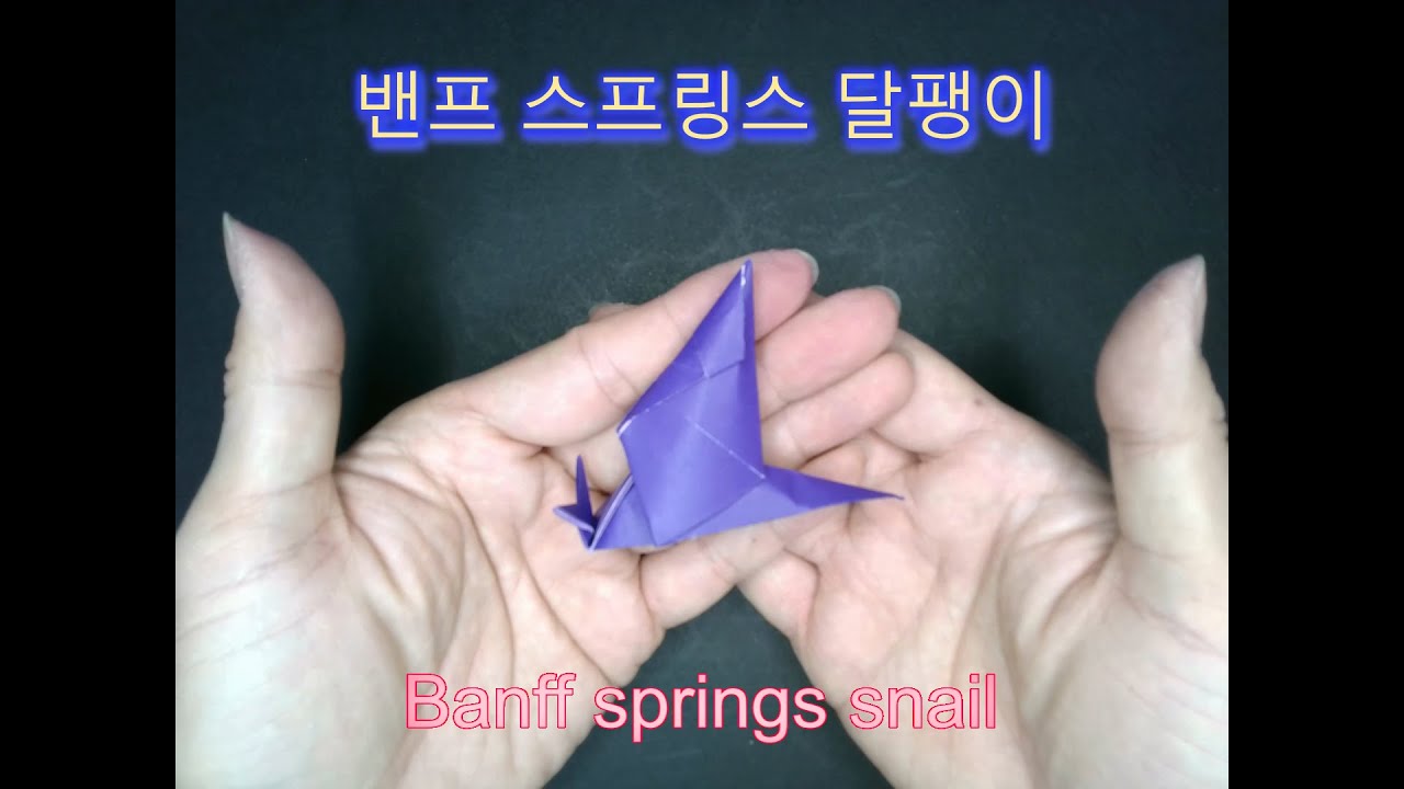 How to fold origami Banff springs snail 밴프 스프링스 달팽이 접기 - YouTube