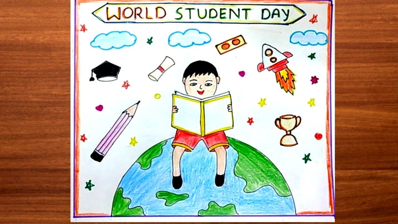 Discover 127+ world students day drawing - seven.edu.vn