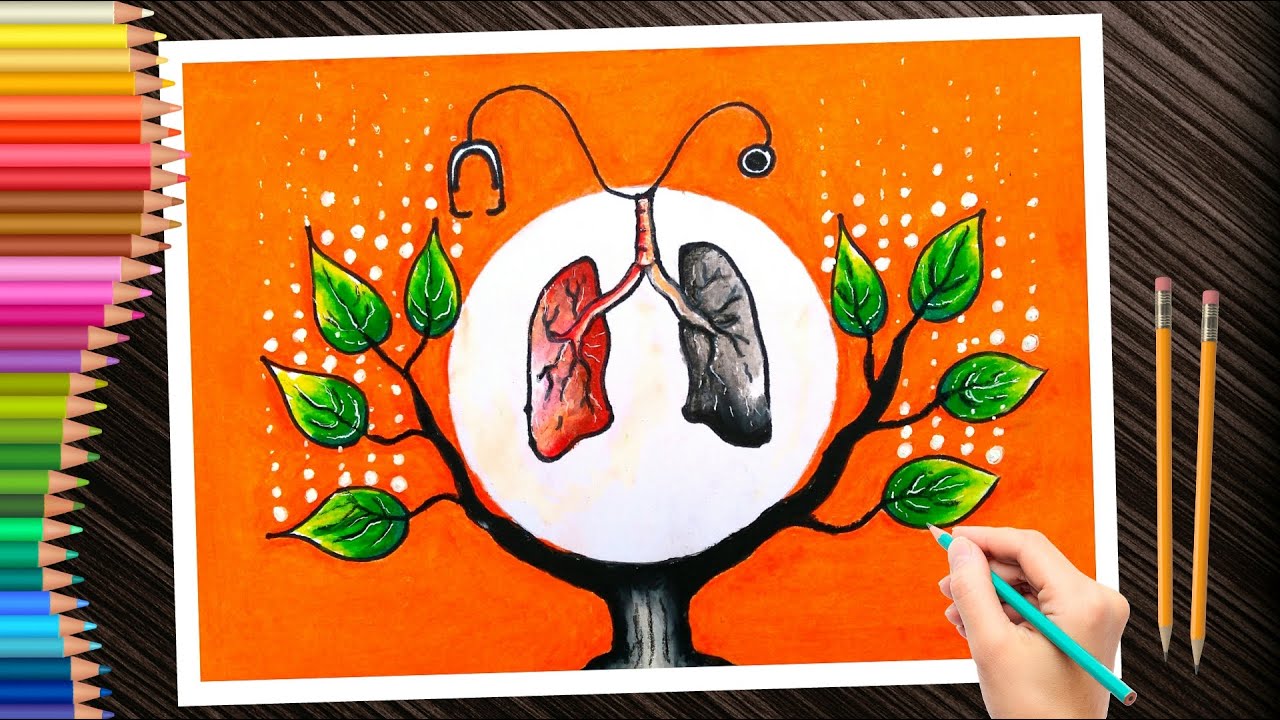 world TB day poster drawing easy. world tuberculosis day poster making ...
