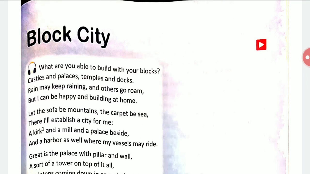 Block City by Robert Louis Stevenson class 5 - YouTube