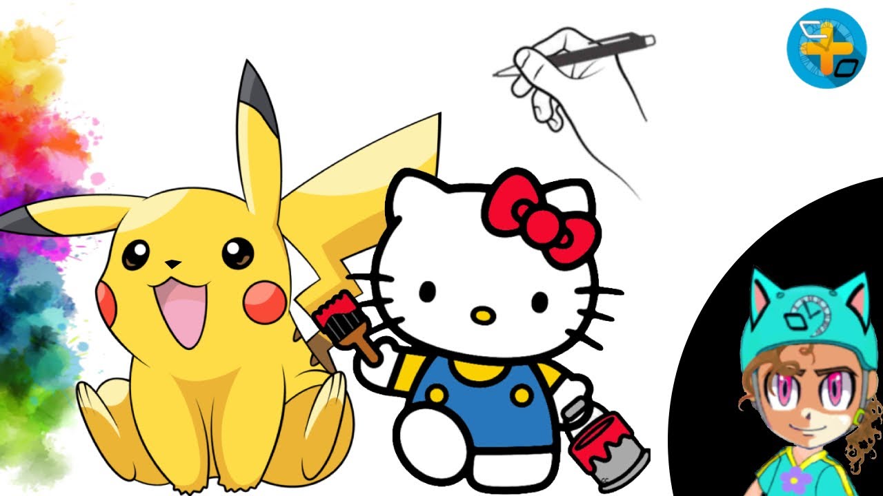 How to make a Paper Mask: Pikachu and Hello Kitty for kids (Pokémon ...