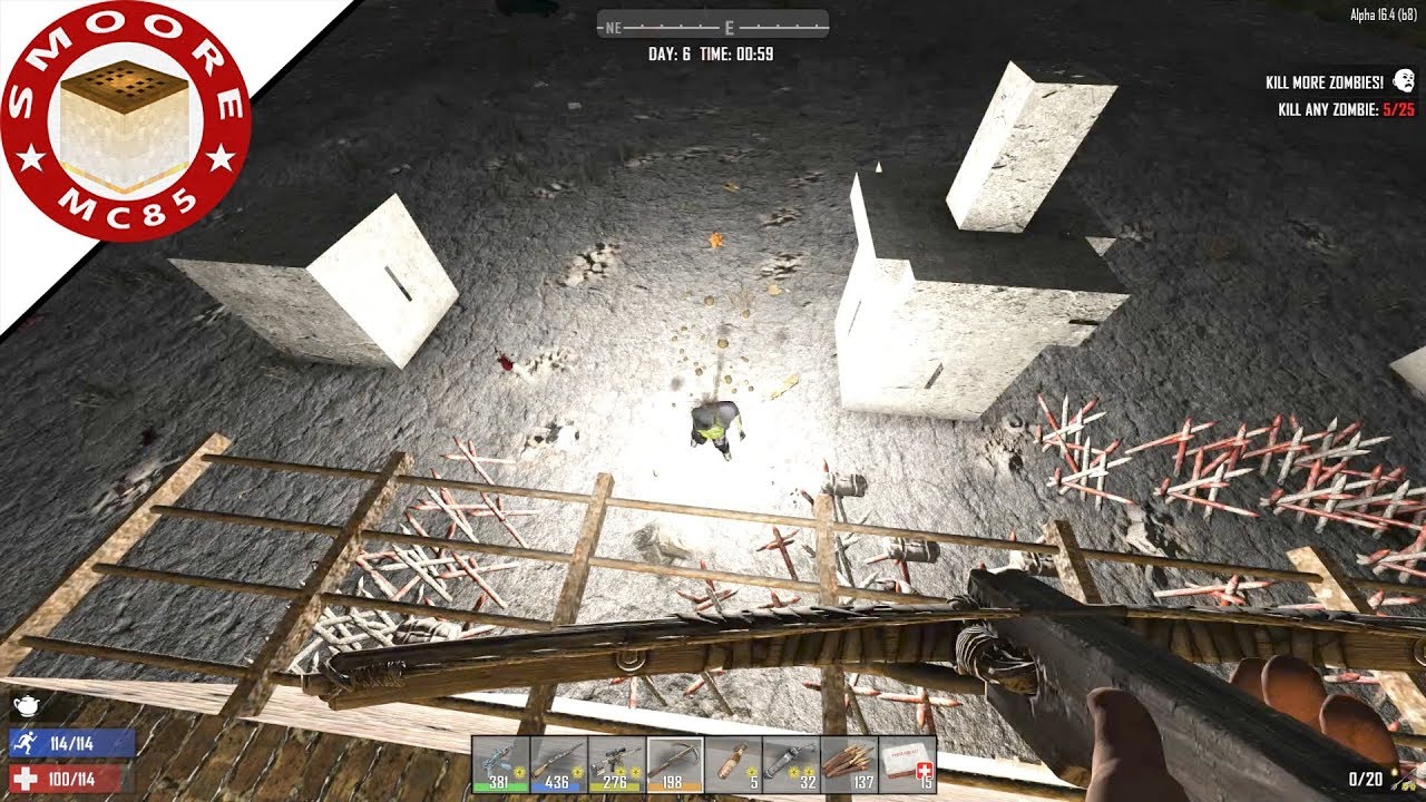 Electric Fence Progress | 7DTD GNAMod Horde Mode | E8 - YouTube