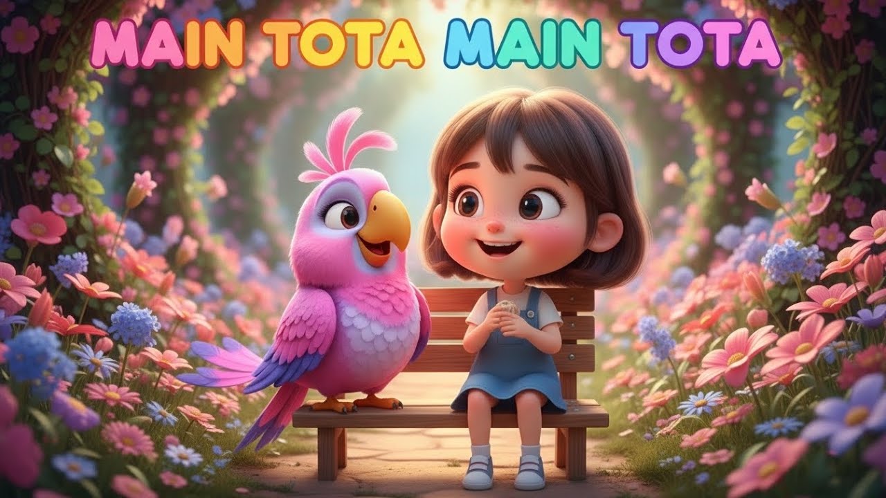 मैं तोता, Main Tota, Hindi Rhyme | Nursery Rhyme | Kids Song | Poem ...