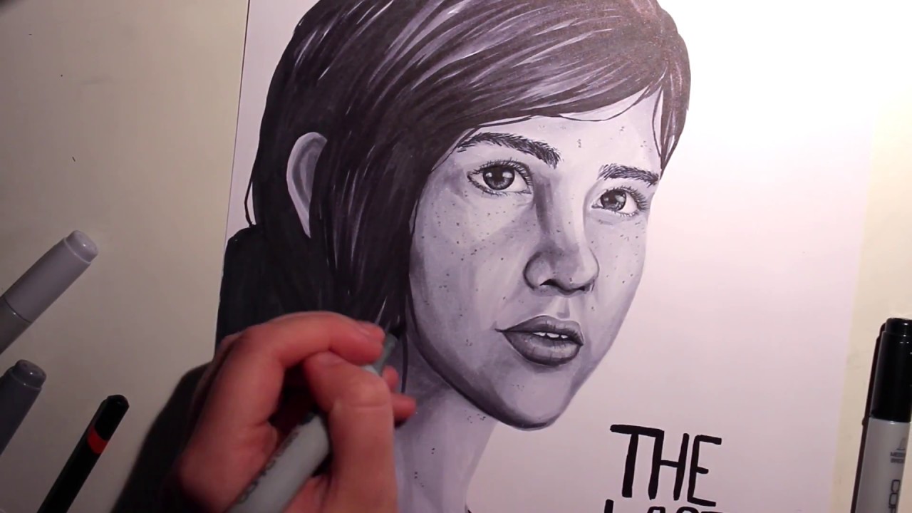 The last of Us | Drawing Ellie - YouTube