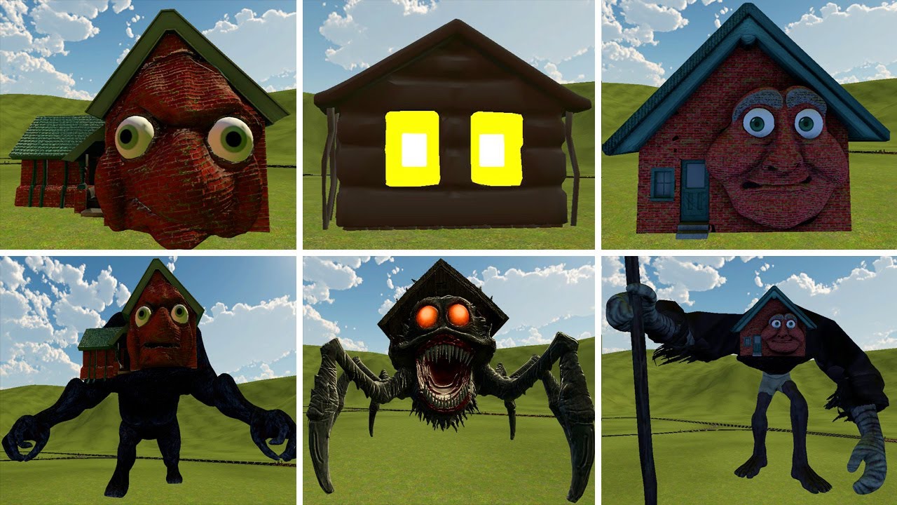 NEW ALL MONSTER HOUSE : HOUSE HEAD, LIVING BUILDING,GRANDPA HOUSE ...