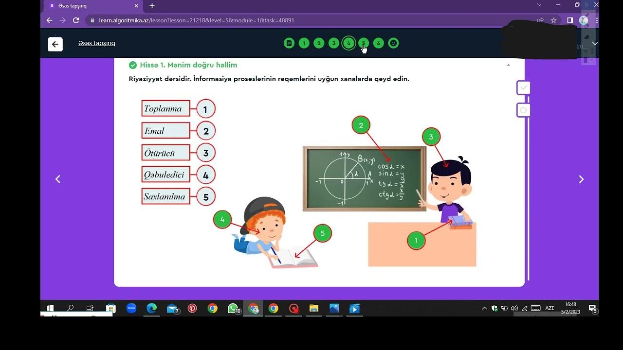 7 ci sinif mars alqoritmika Modul 1 dərs 1 Əsas və əlavə tapşırıqlar ...