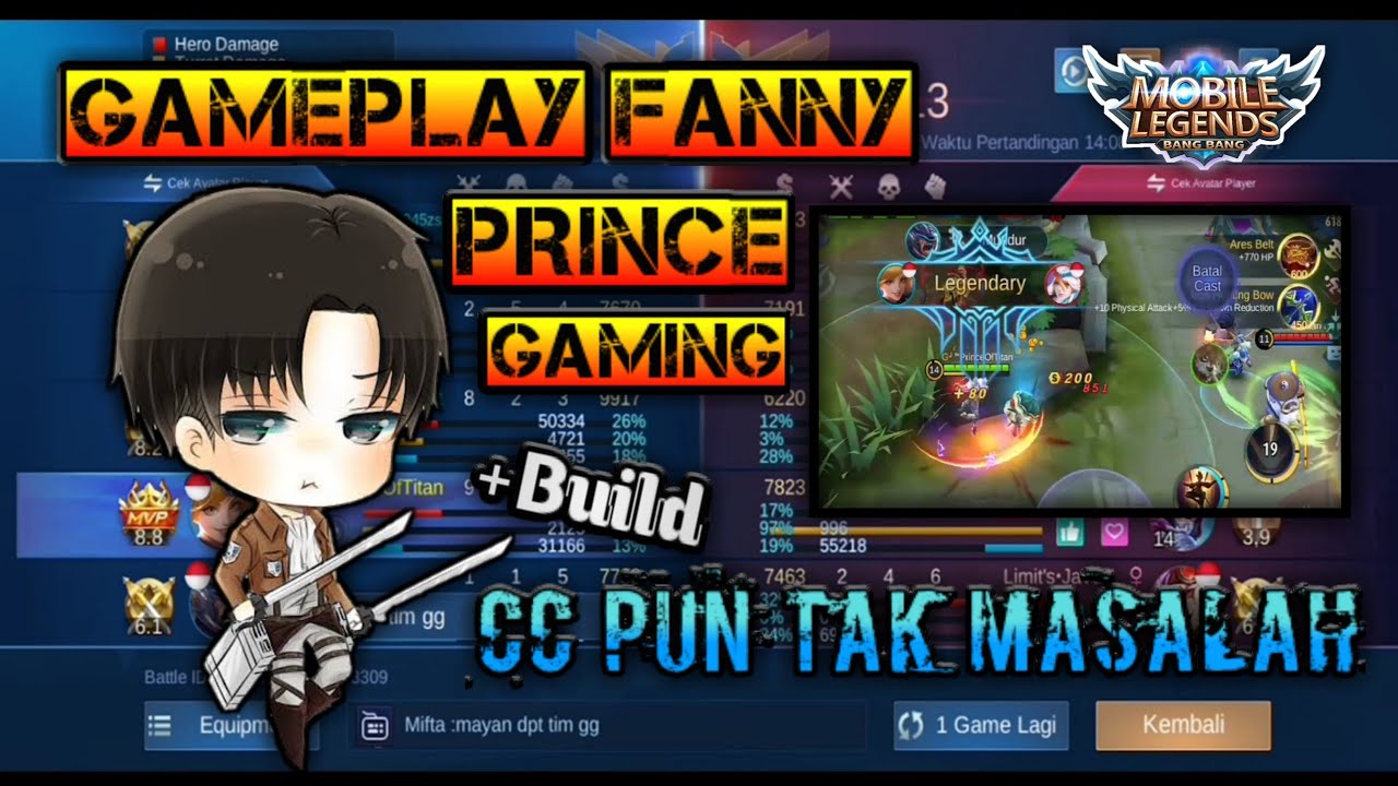 Fanny Mobile Legend - gameplay dan build fanny Prince Gaming || Mobile ...