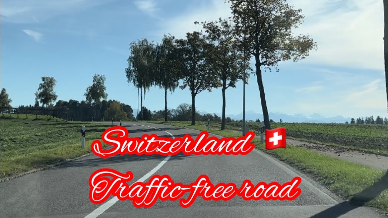 Switzerland clean and traffic-free, road with nice scenery - YouTube