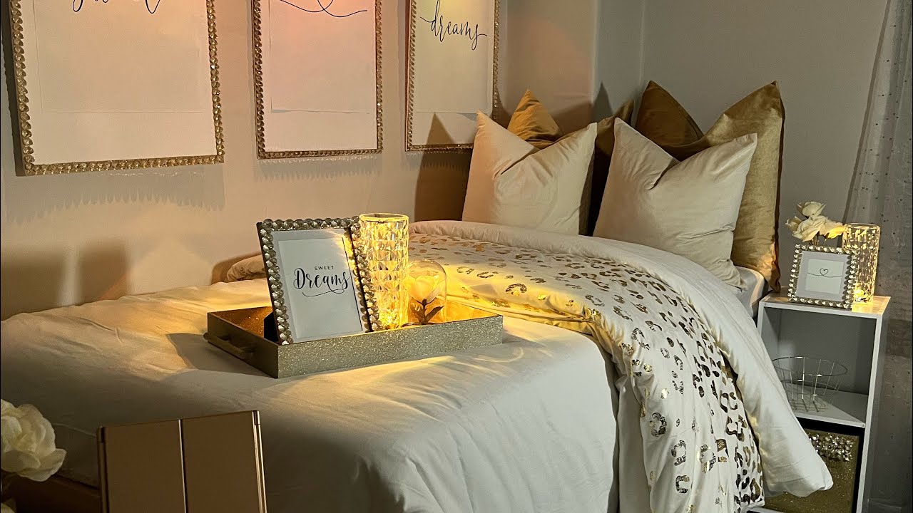 How to create a luxury dorm! ~Gold diamond Dorm~ - YouTube