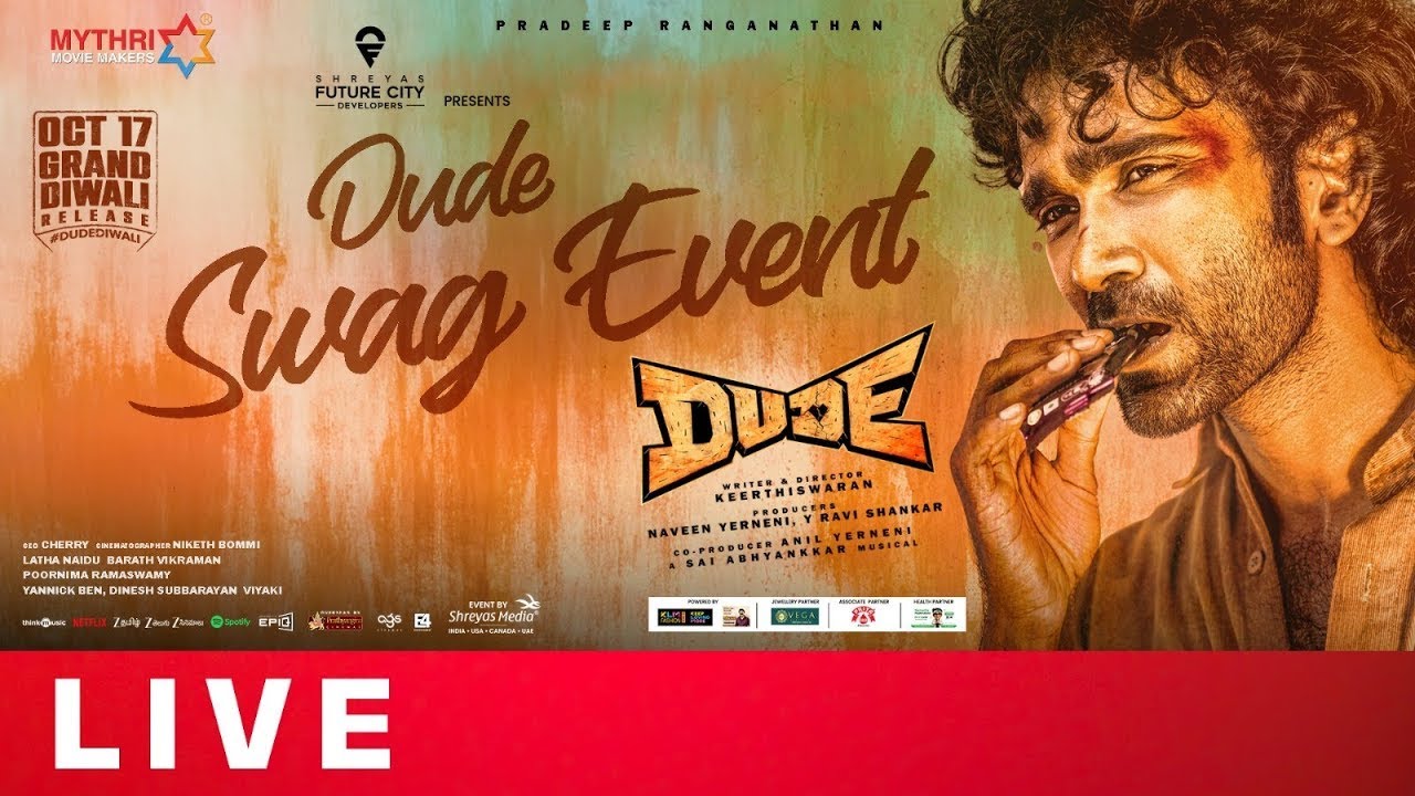 🔴LIVE: Dude Swag Event Live | Pradeep Ranganathan, Mamitha Baiju | Raj ...