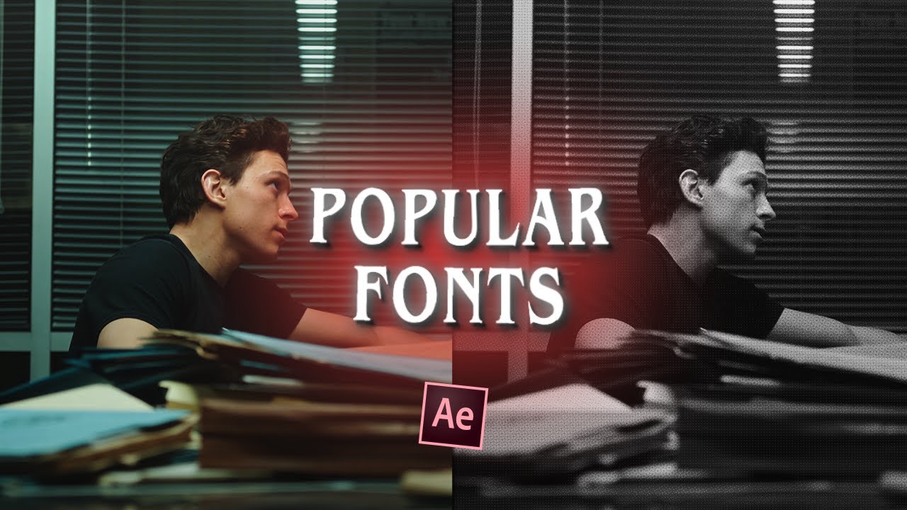 popular fonts for editing - YouTube