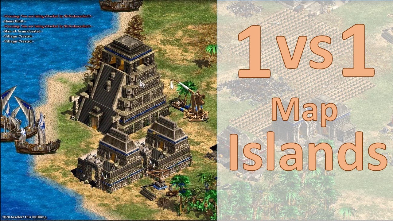 Age of Empires 2 (AOE 2) Game play | 1 vs 1 at Map: Island | Pro fight ...