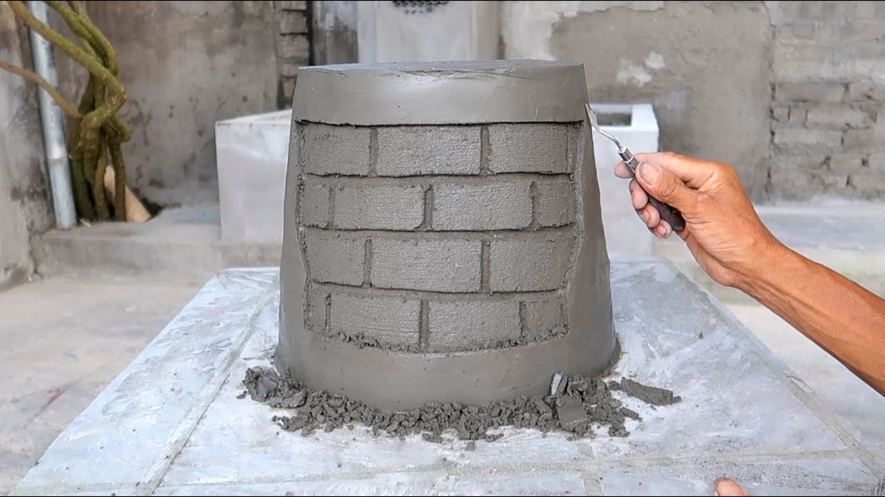 Creative cement ideas - A beautiful way to make beautiful potted plants ...