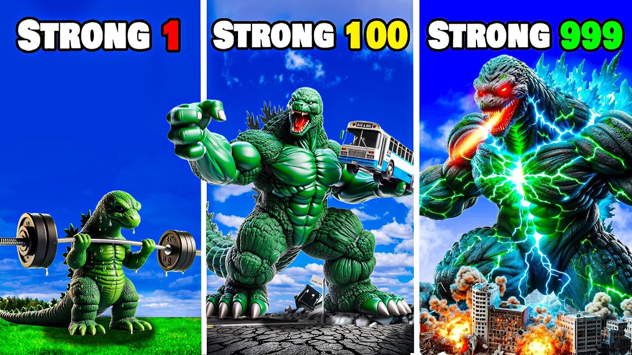 Every Punch GODZILLA gets Stronger in GTA 5 - YouTube