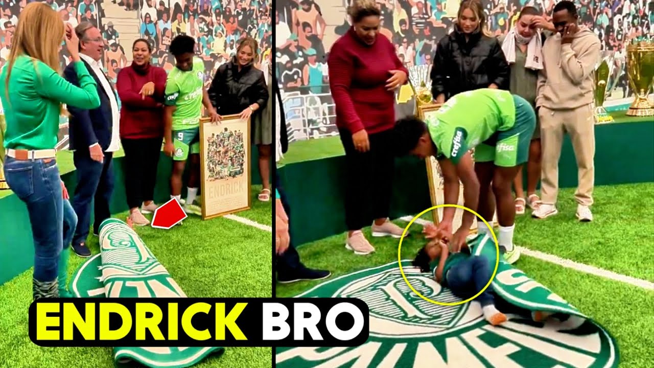 Endrick's little brother wrapped himself in a rug While everyone else ...