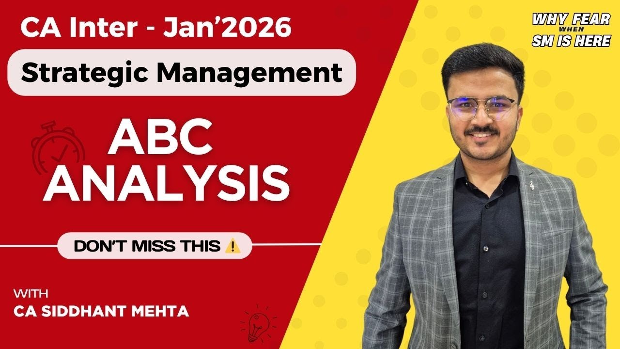 CA Inter SM ABC Analysis for Jan'2026 exam | SM CA Inter ABC Strategy ...