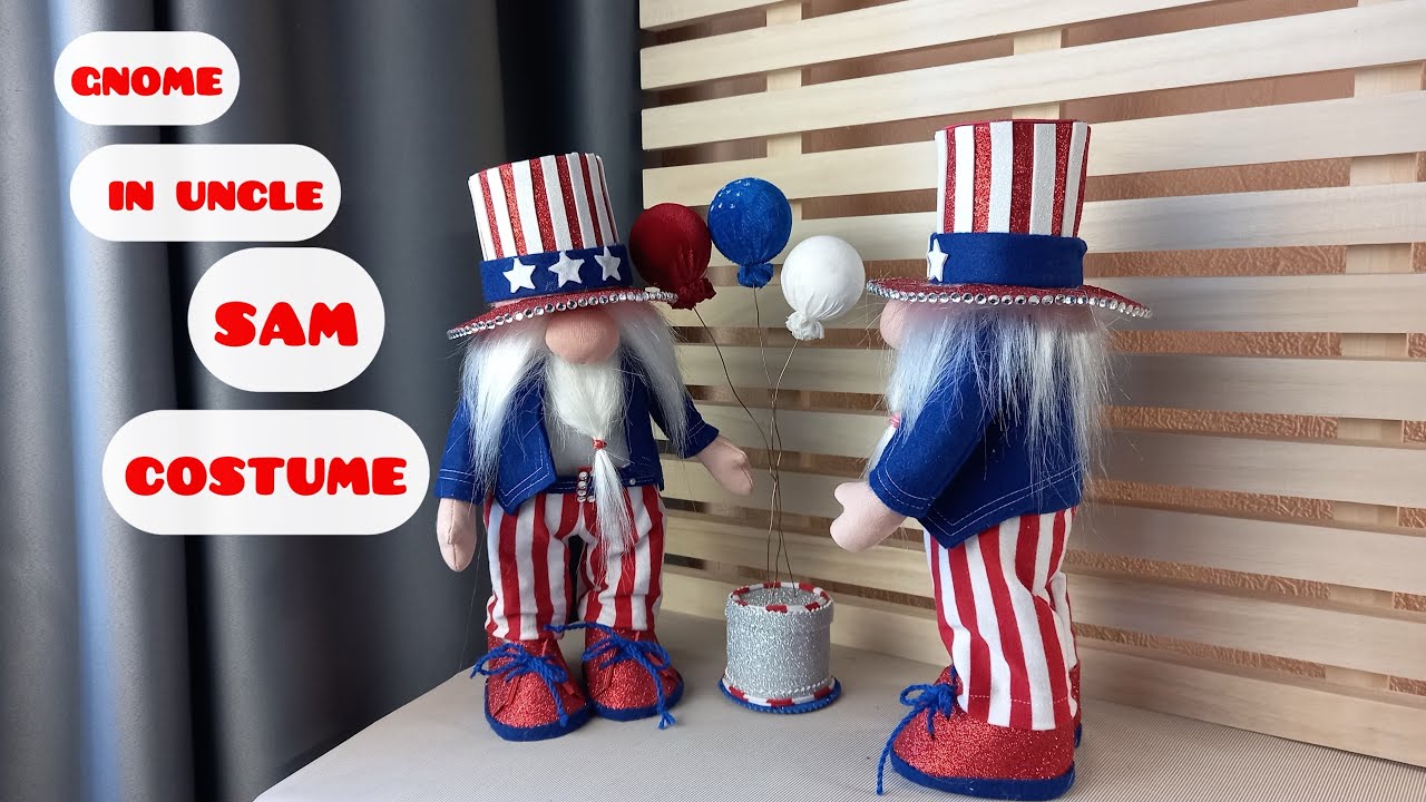 Uncle Sam Gnome. Patterns. - YouTube