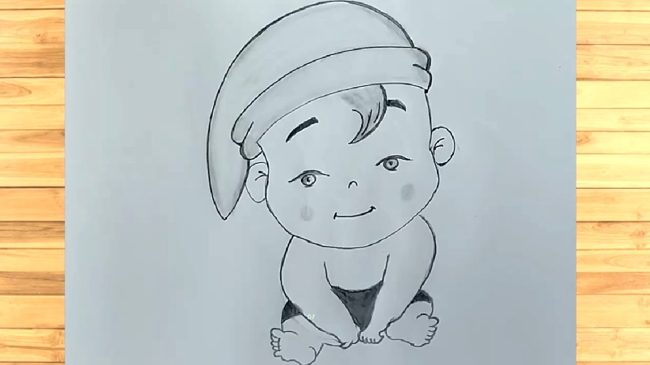 Cute baby drawing step by step | cute baby drawing easy | cute baby ...