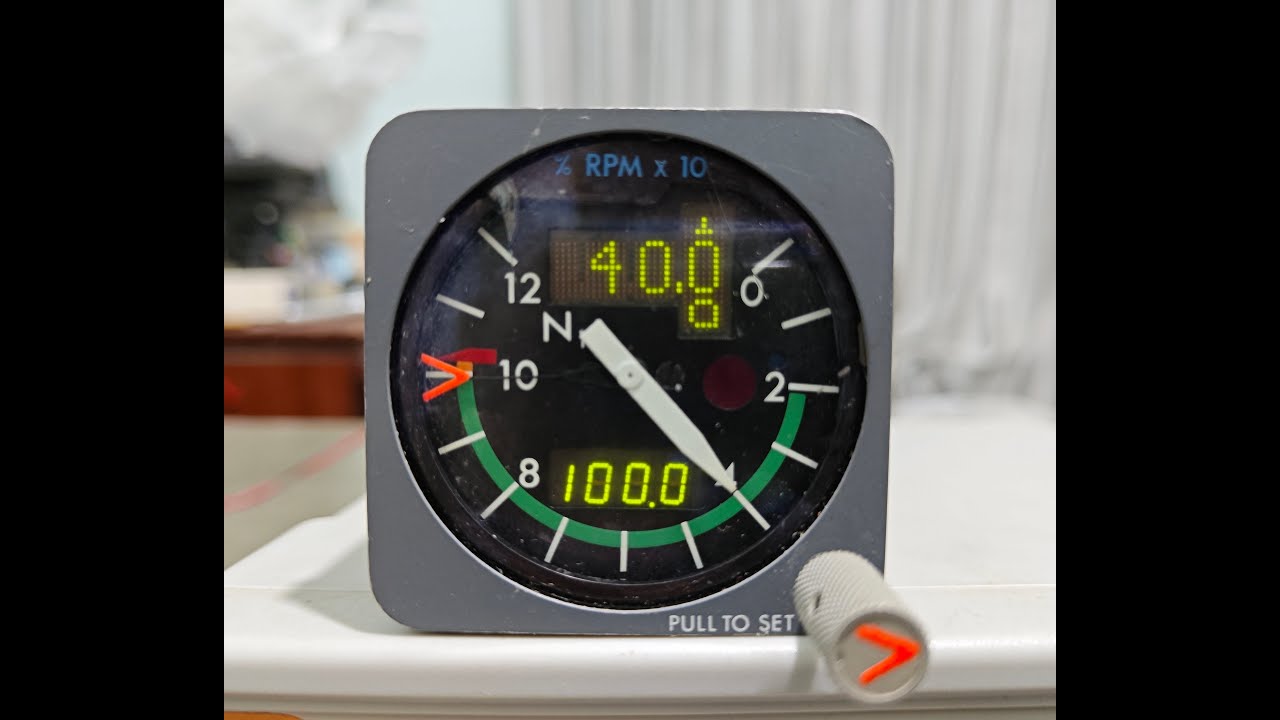 Boeing 747 N1 % RPM Indicator - YouTube