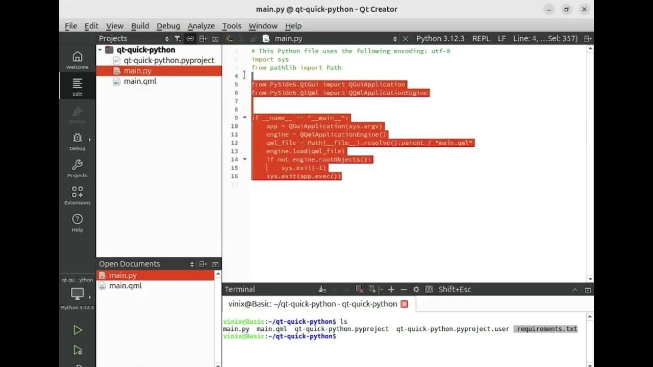 Qt Quick 6 com Python - primeiro projeto - YouTube