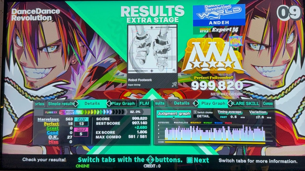 [DDR WORLD] Robot Footwork (ESP-14) 999,820 PFC - YouTube
