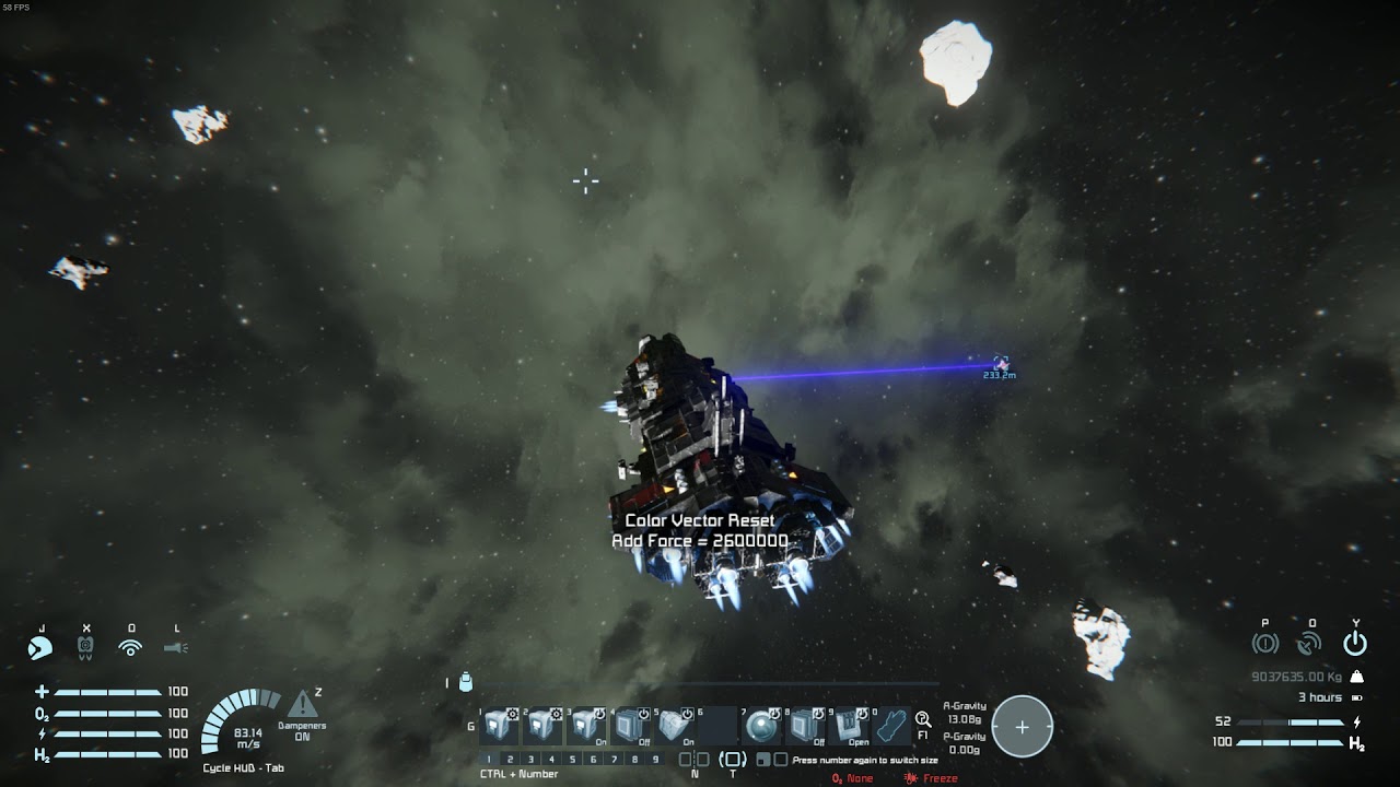 Space Engineers More Tractor Beam Testing - YouTube