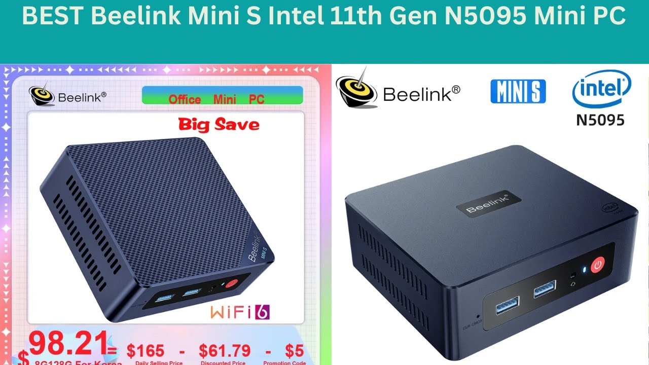 Beelink Mini S Intel 11th Gen N5095 Mini PC N100 S12 Pro DDR4 8GB 128GB ...
