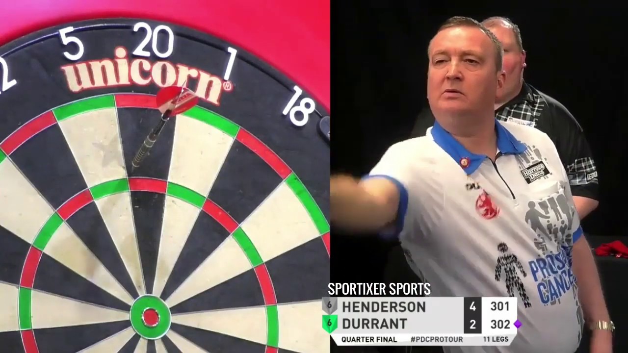 Glen Durrant throws a WILD dart - YouTube