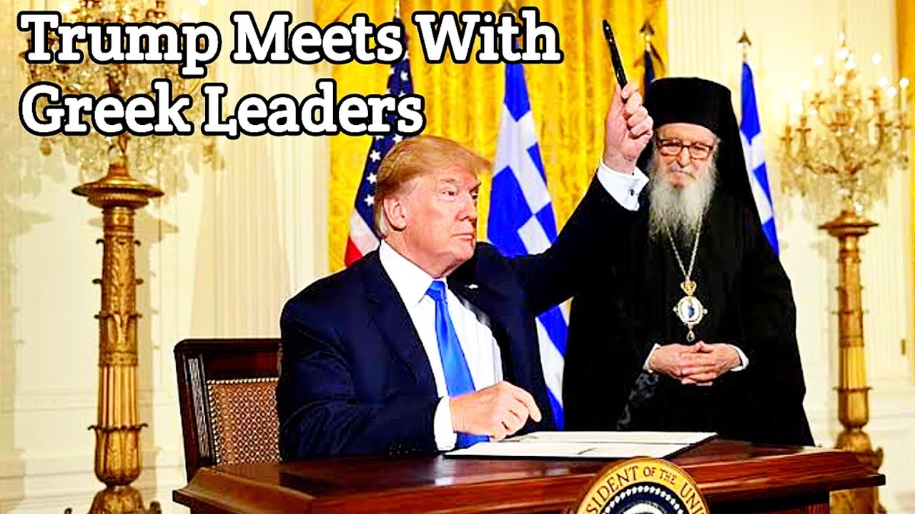Trump Meets With Greek Leaders | Trump Participates In A Greek ...