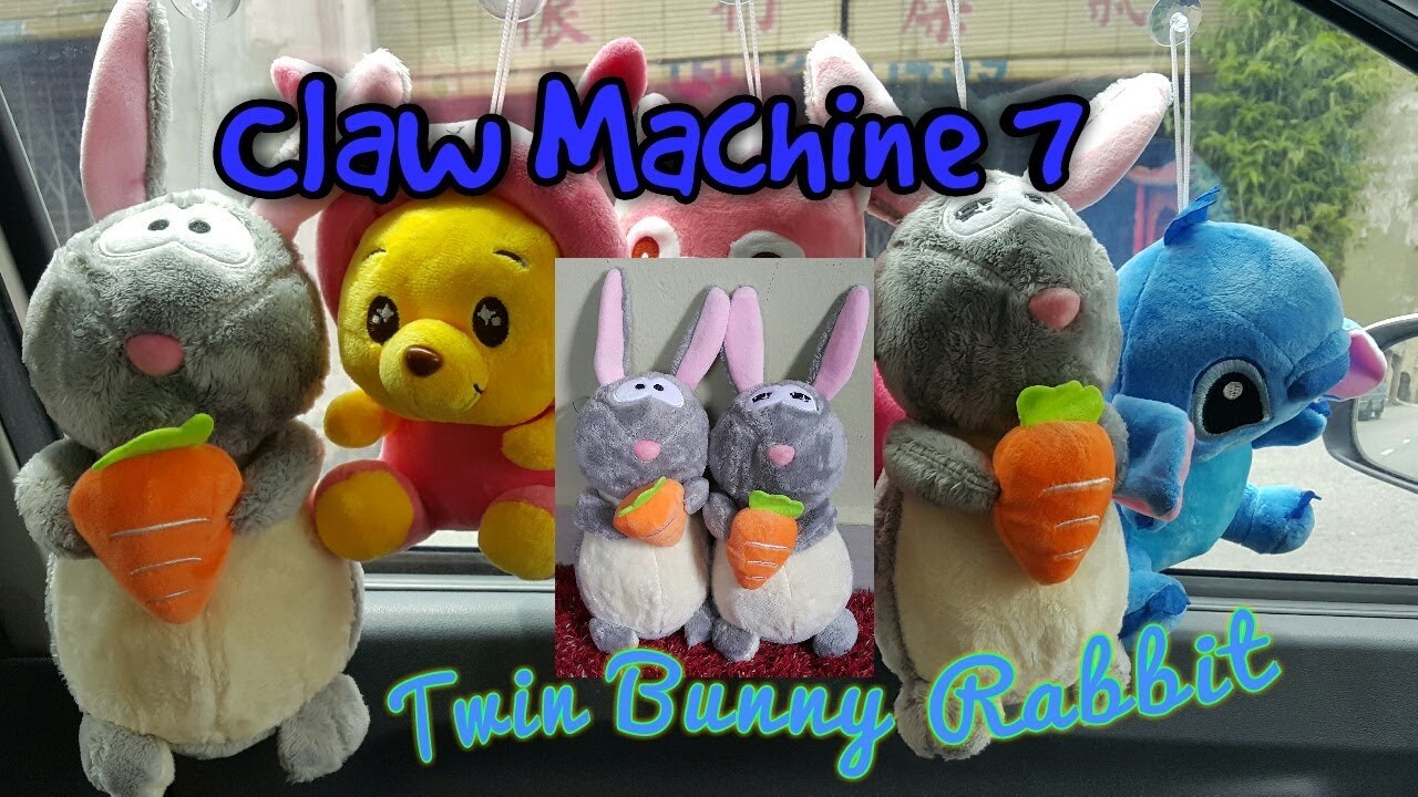 Claw Machine 7 : Twin Rabbit Plush Toy - YouTube