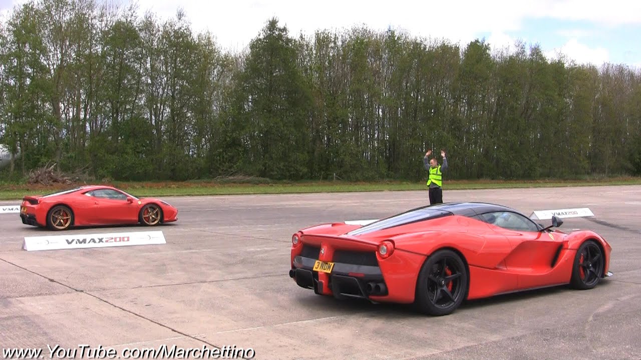 LaFerrari Sound, Savage Accelerations and Drag Racing - YouTube