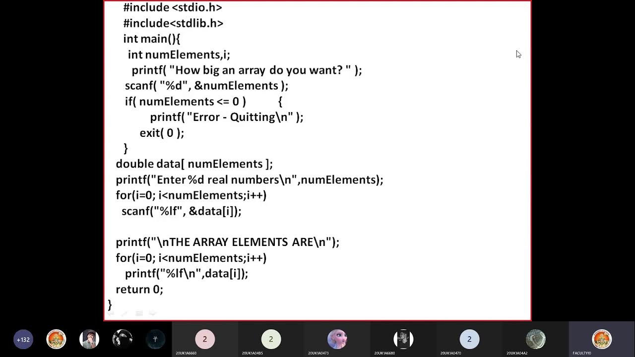 Runtime Initialization of Array By Dr.E.Raju - YouTube