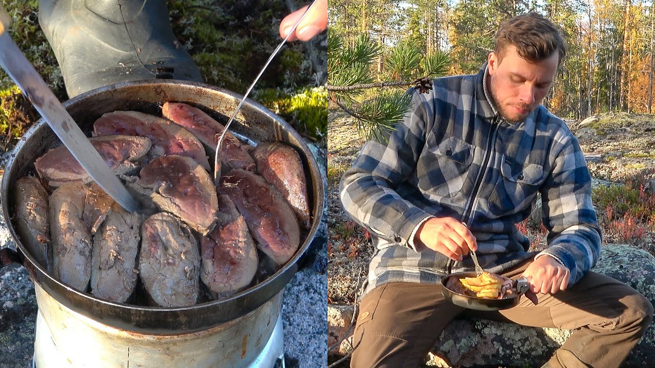 Cooking Reindeer Liver in the Wild 🔥 ASMR Cooking, No Talking - YouTube