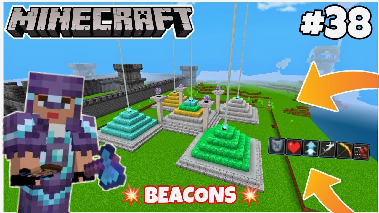 I Made 5 BEACONS In Minecraft Pe Survival Series (#38) - YouTube