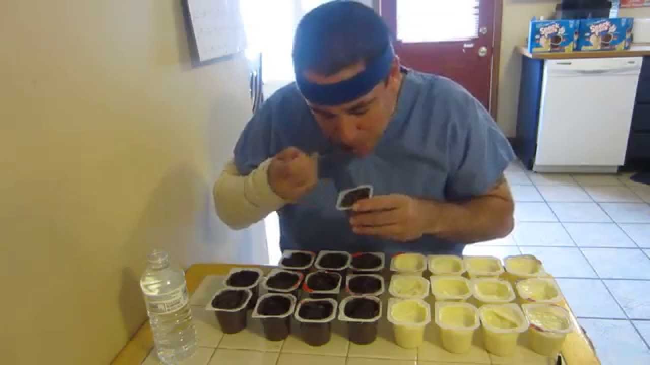 Snack Pack Pudding 5 Pound Challenge - YouTube