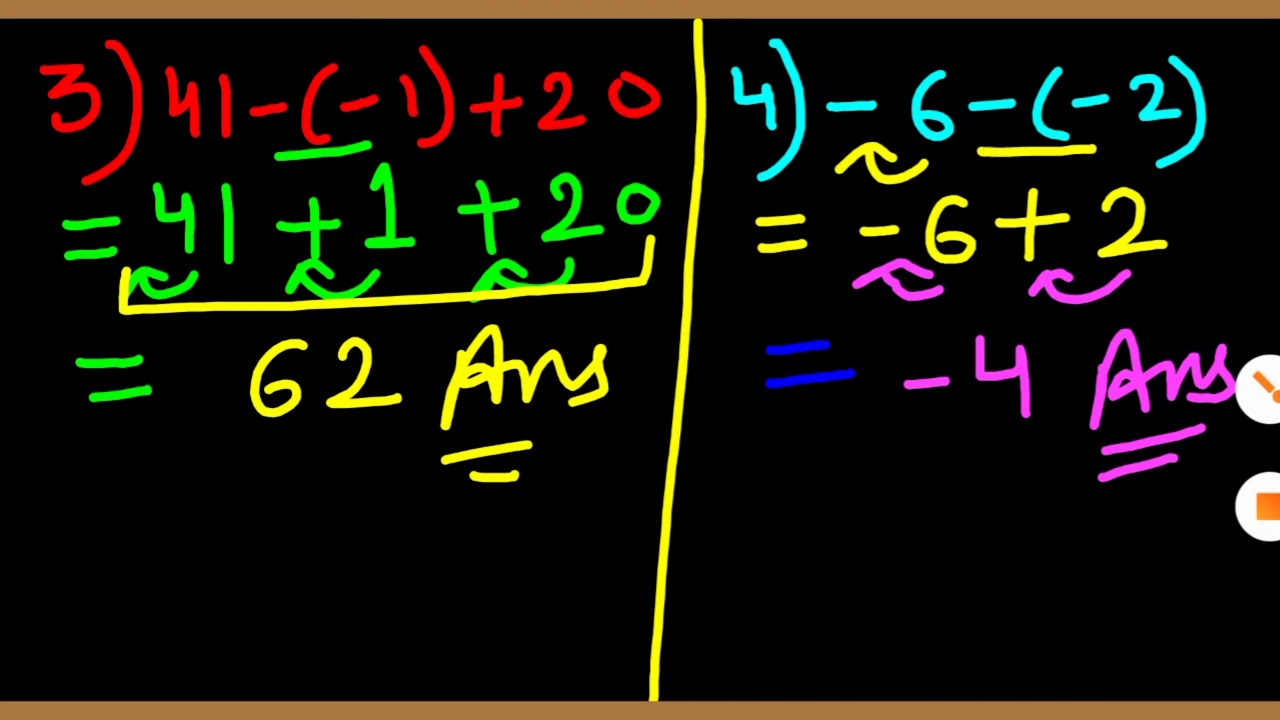 Adding and Subtracting Integers(Revision 2) - YouTube