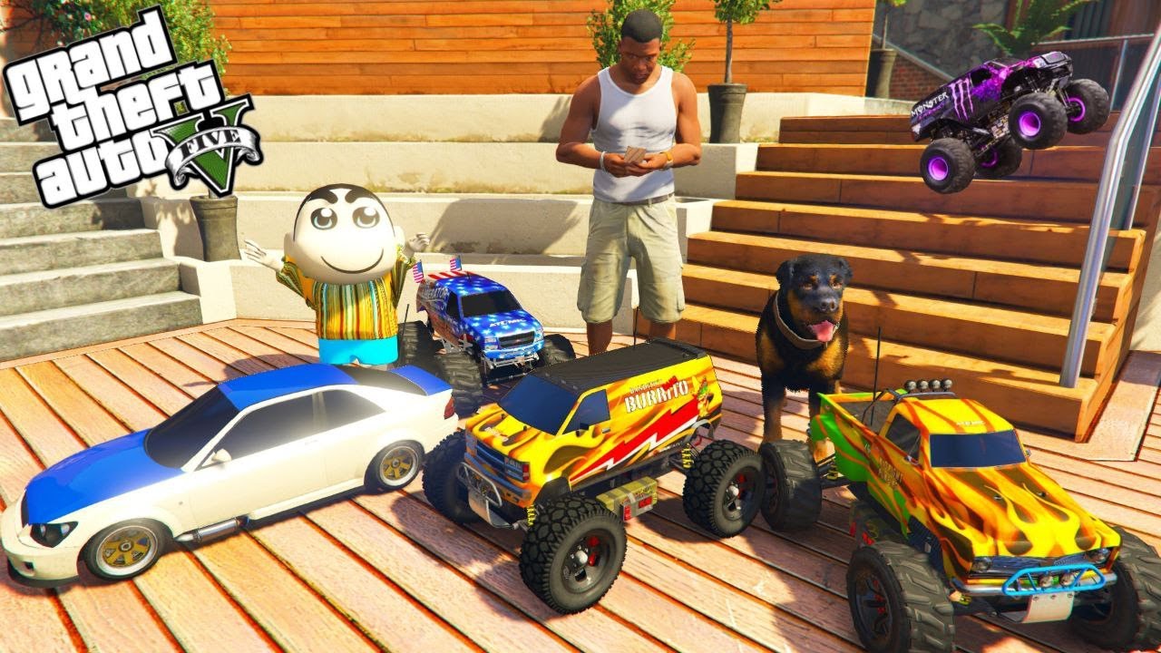 Franklin Gifting NEW REMOTE CONTROL CARS To Shinchan in GTA 5 - YouTube