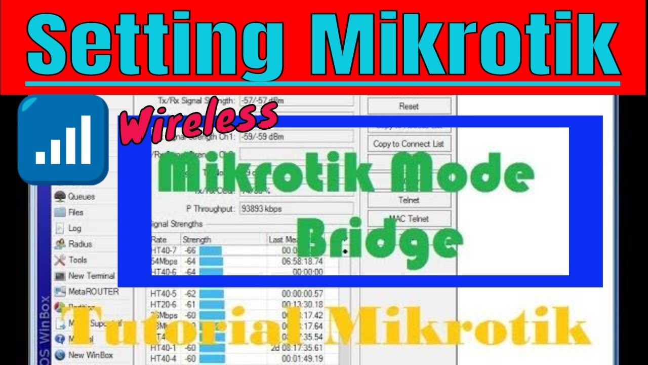 Cara Konfigurasi Wireless Mikrotik Mode Bridge - YouTube