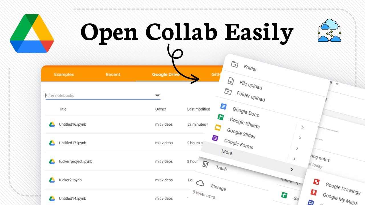 How to open a Google Collab notebook from Google Drive - YouTube