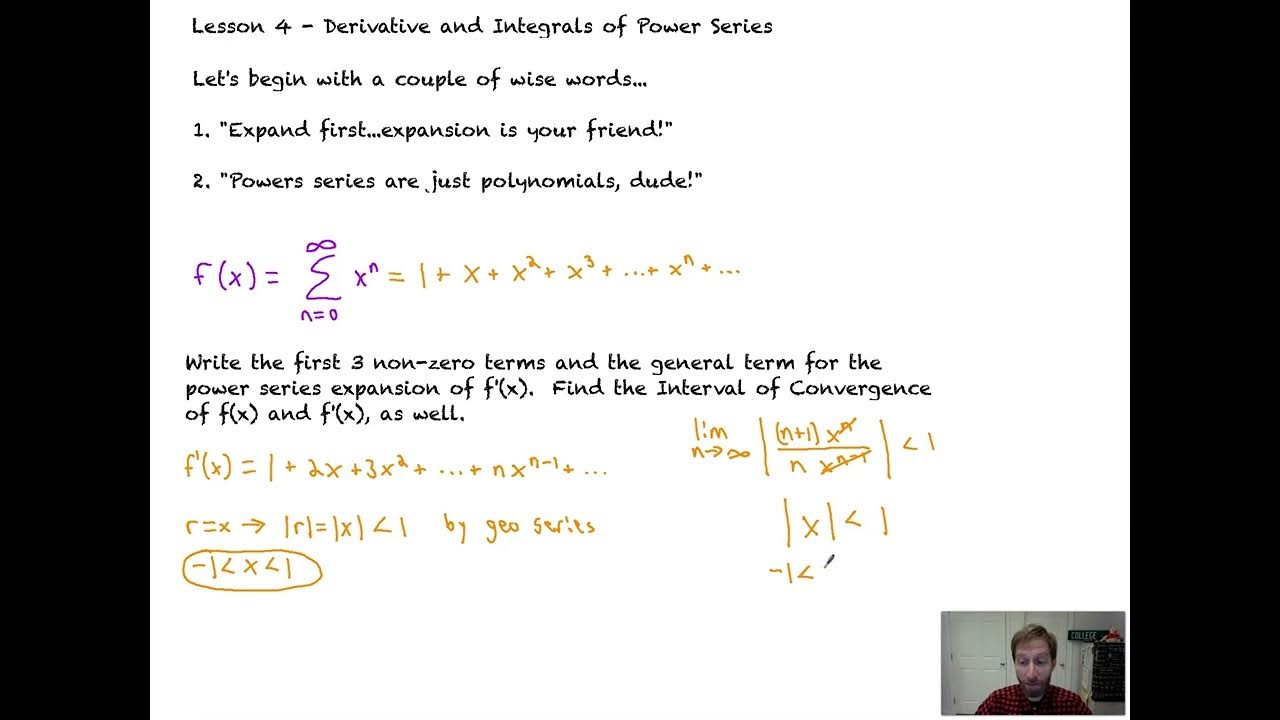 Differentiating and Integrating Power Series - YouTube