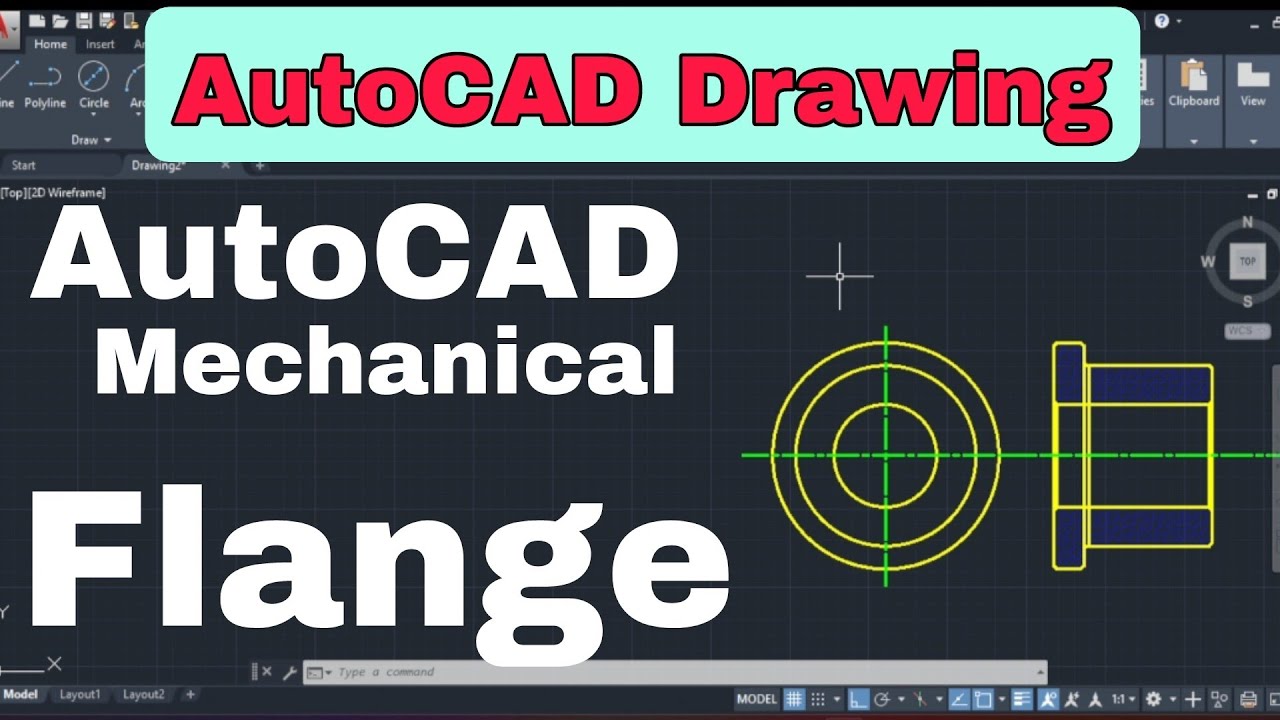 Autocad 2d drawing tutorial in hindi , 2d sketch for mechanical ...