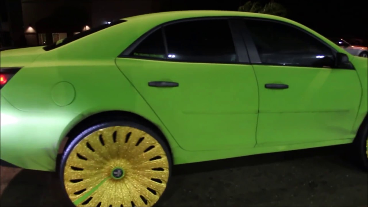 2014 Chevy Malibu on 28" DUB Skinnie Floaters - YouTube