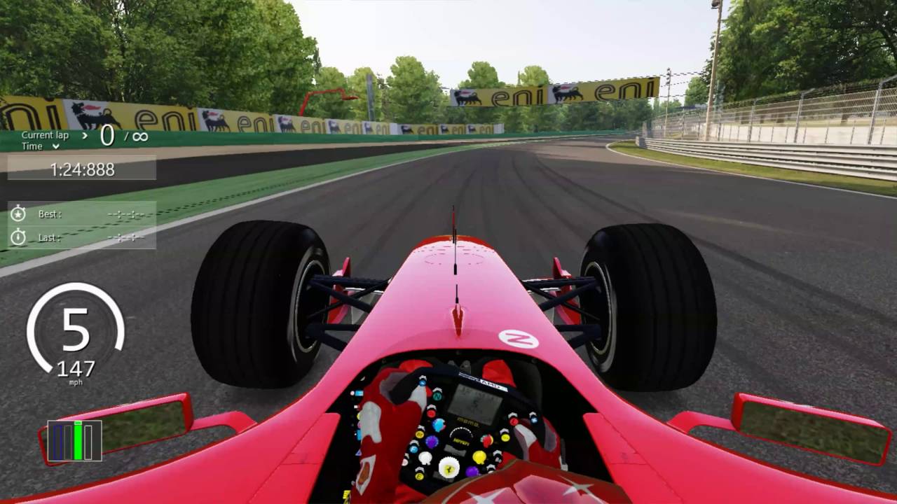 Assetto Corsa - Ferrari F2002 and F2004 Speed Comparison at Monza - YouTube