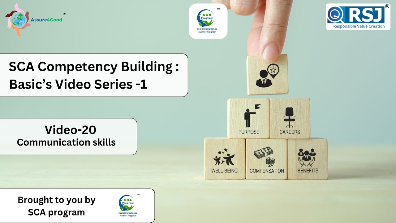 SCA Competency Building : Basic’s Video Series -1 | video - 20 ...