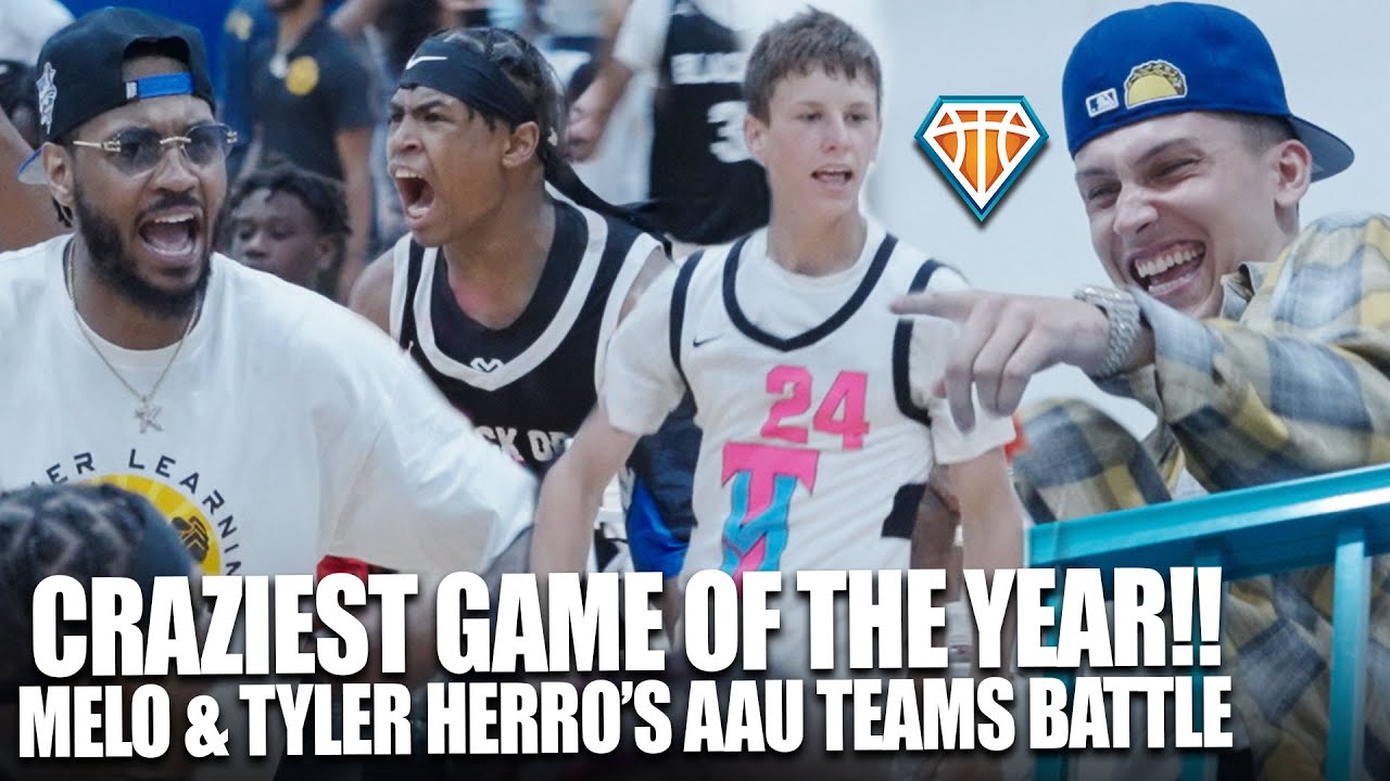 CRAZIEST GAME OF THE YEAR!! Melo & Tyler Herro's AAU Teams' BATTLE Ends ...